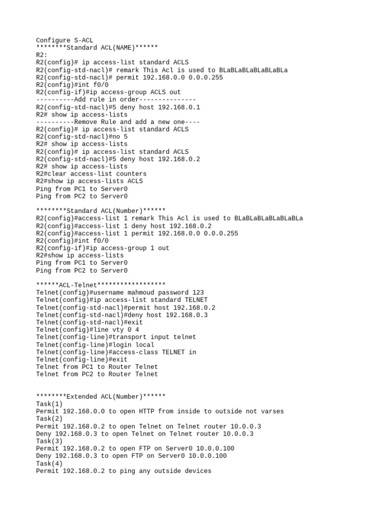 ENSA - Module - 5-ACL Lab | PDF | Internet Protocol Suite | File Transfer Protocol
