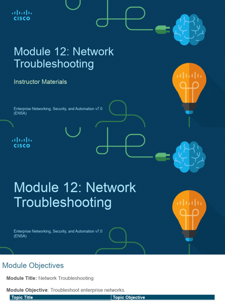 ENSA Module 12 Network Troubleshooting | PDF | I Pv6 | Computer Network