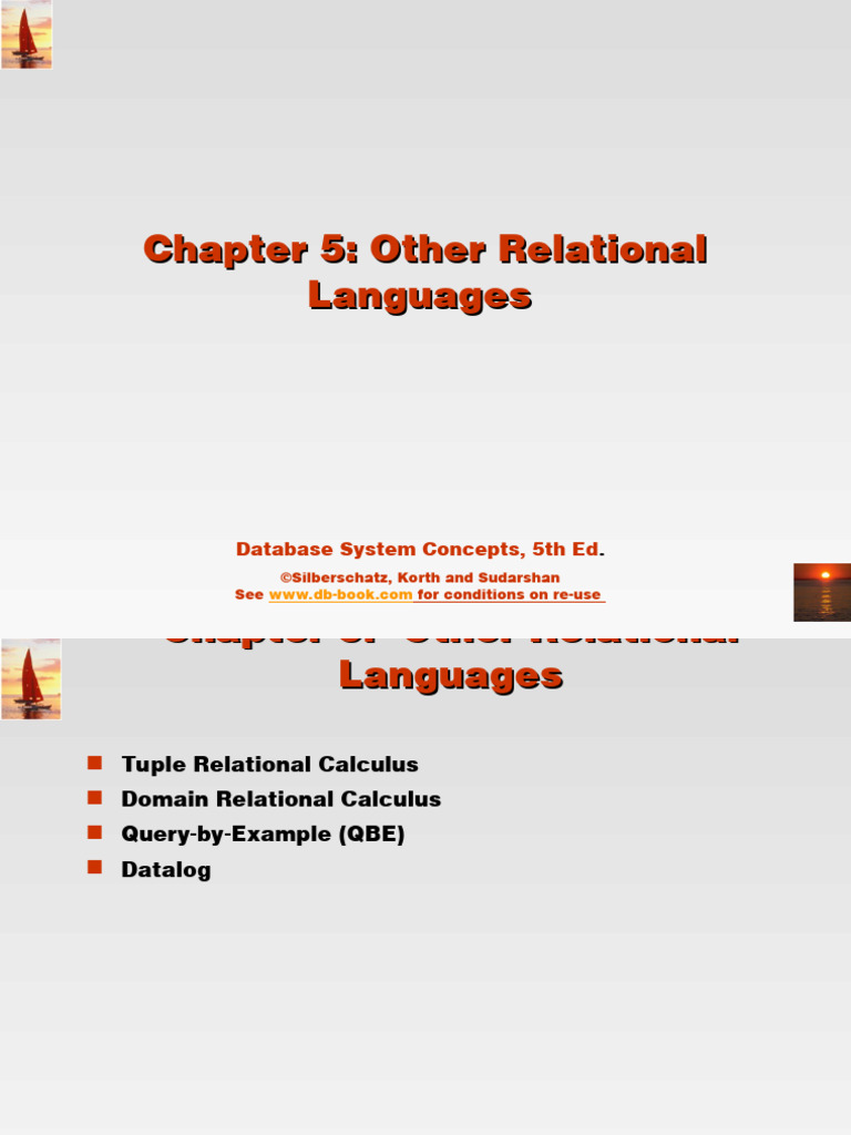 CH 5 | PDF | Relational Model | Relational Database