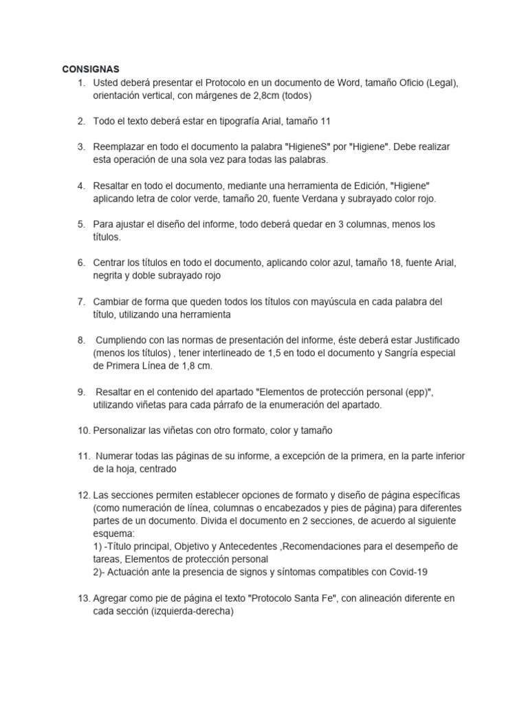 CONSIGNAS | PDF | Informática