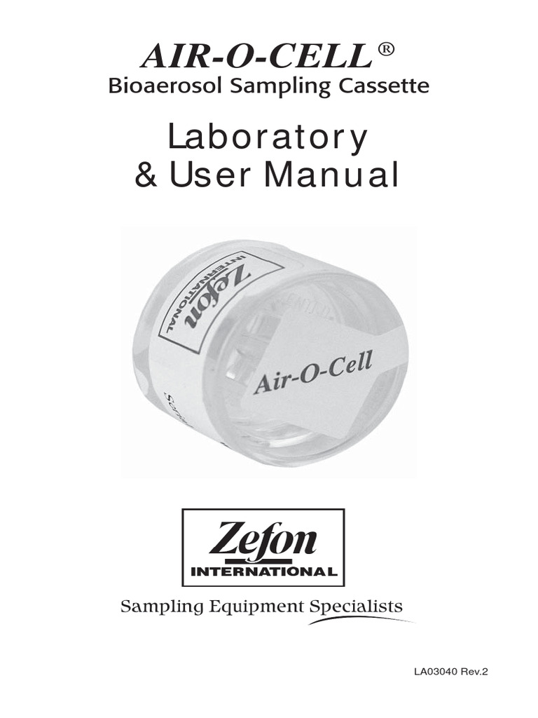3. Ficha técnica . Parte 2- Cassetes de muestreo de aire Air-O-Cell ...