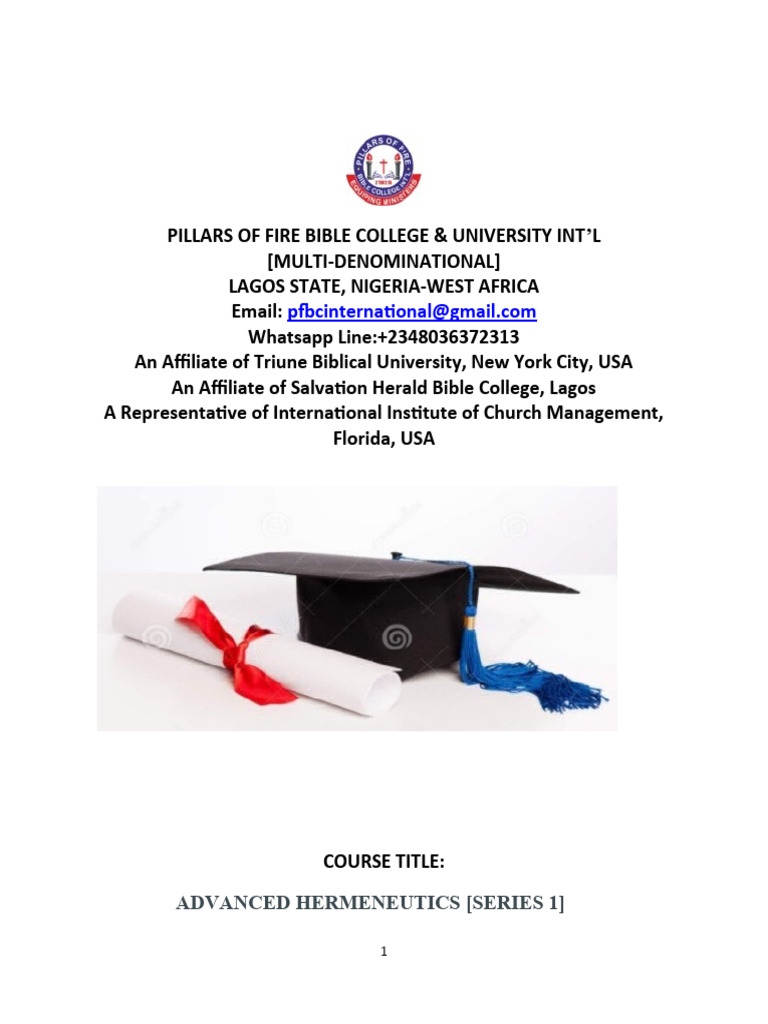 Advanced Hermeneutics Series 1 033557 Pdf Book Of Genesis