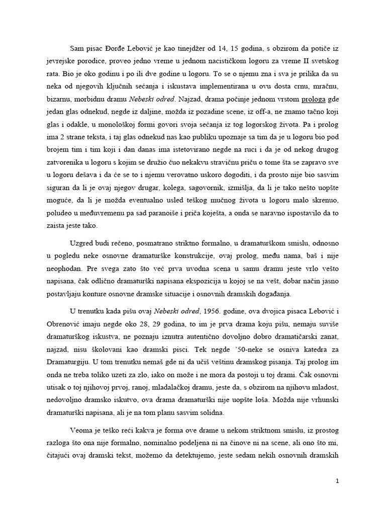 Jugodrama 4 Skripta Ksenija 1 | PDF