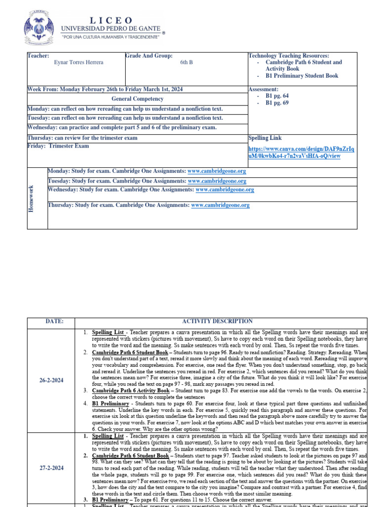 6th Grade Technology Lesson Plan | PDF