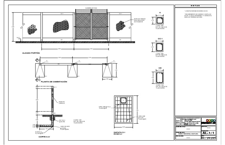 BARDA PERIMETRAL COMPLETA TIPO-Modelo | PDF