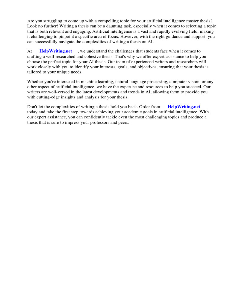 AI Thesis Topic Selection Guide | PDF | Artificial Intelligence | Intelligence (AI) & Semantics