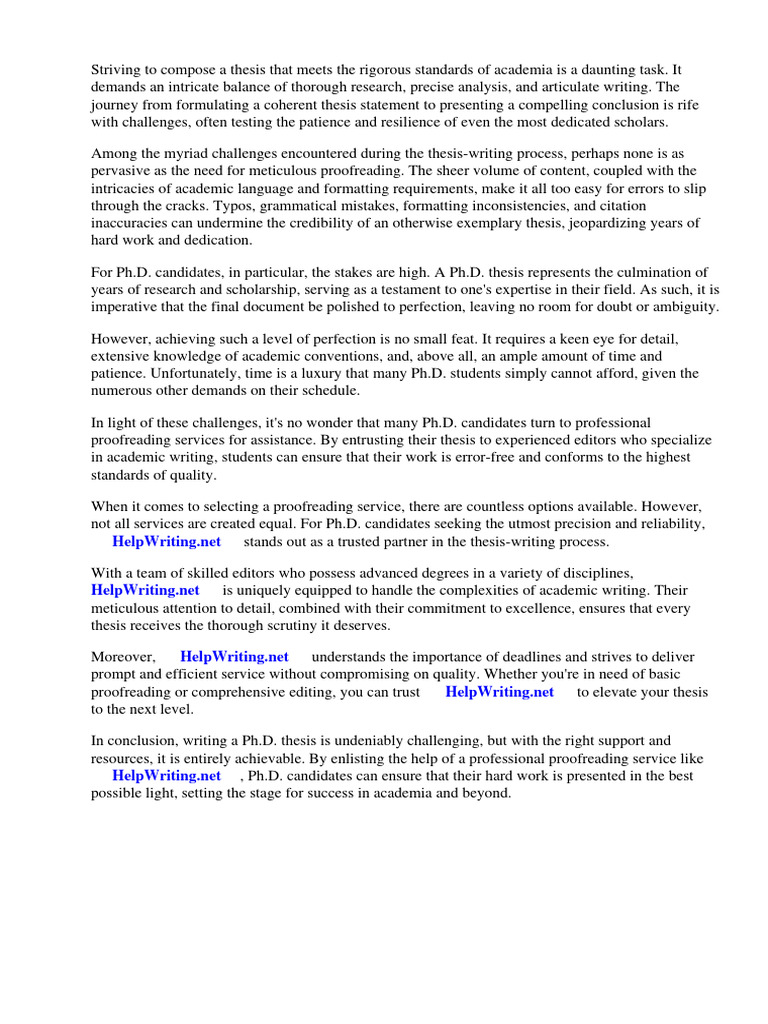 Cost Proofreading Phd Thesis Download Free Pdf Thesis Proofreading