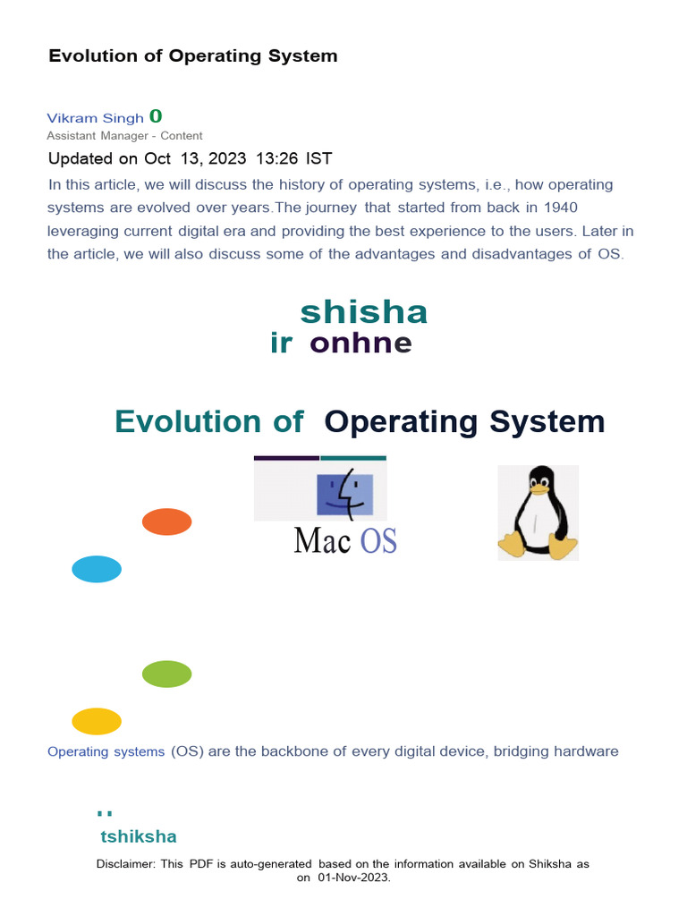 Os 1 | Download Free PDF | Operating System | Computer Hardware