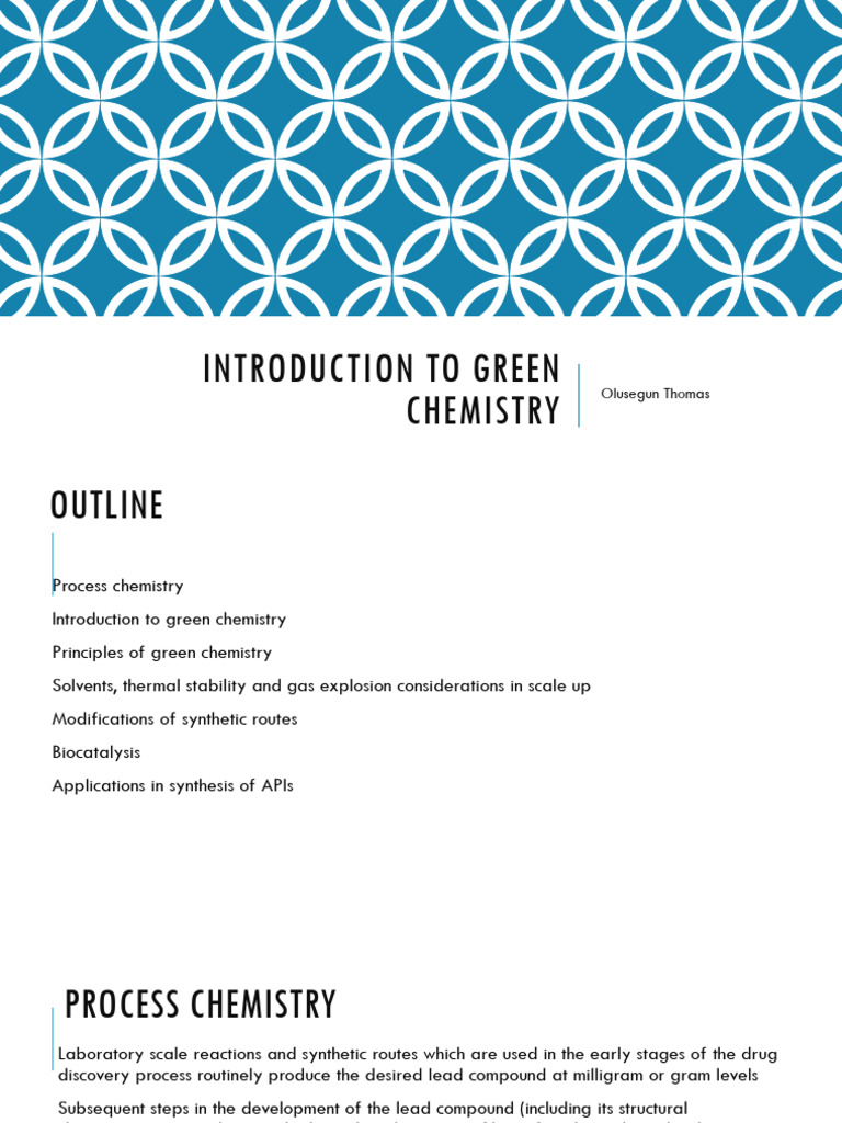 Introduction To Green Chemistry - 084822 | PDF