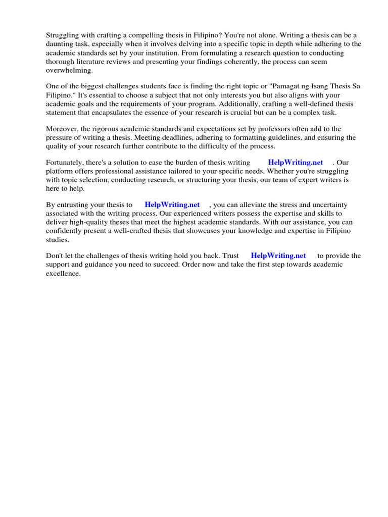 Pamagat NG Isang Thesis Sa Filipino | PDF | Tagalog Language | Thesis