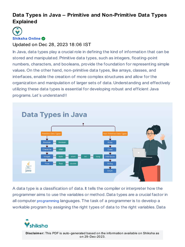 Datatypes | Download Free PDF | Data Type | Integer (Computer Science) Datatypes | Download Free PDF | Data Type | Integer (Computer Science)