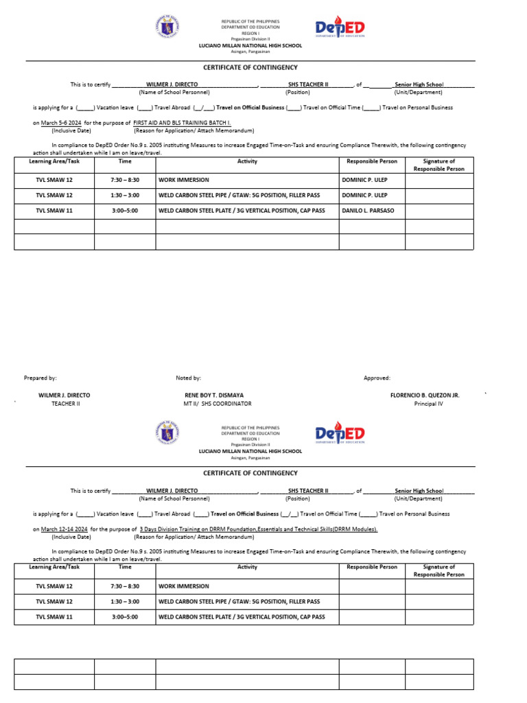 Contingency Wilmer | PDF