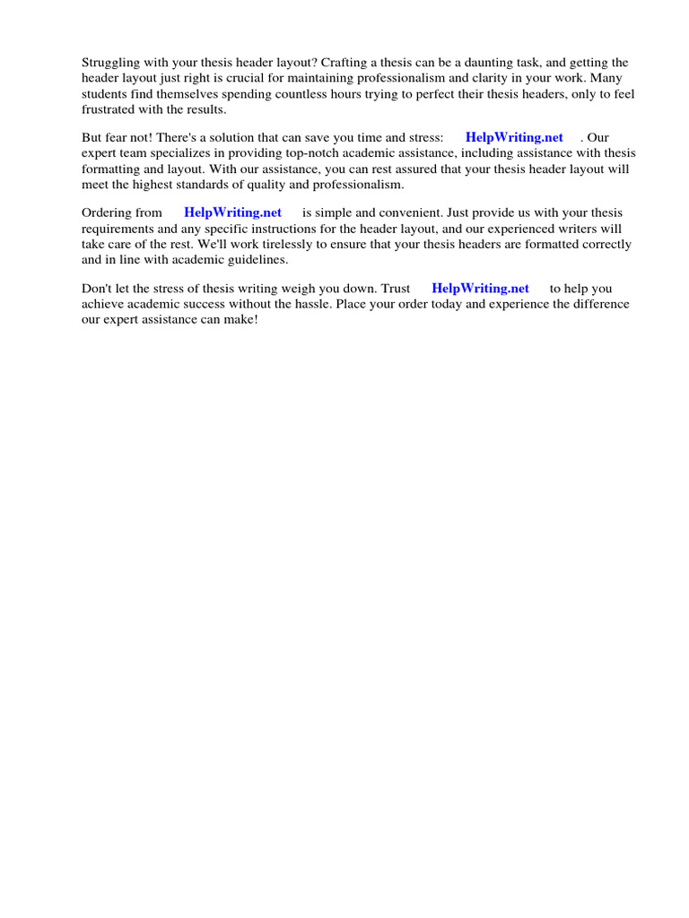 Thesis Header Layout Plugin | PDF | Word Press | Page Layout