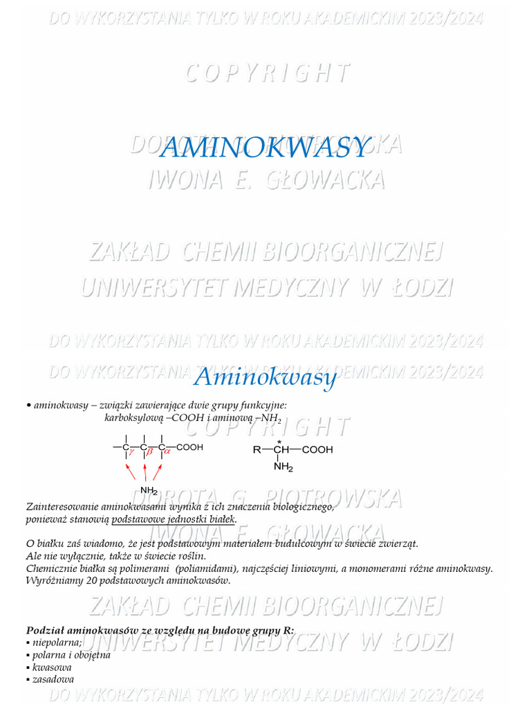 Aminokwasy | PDF