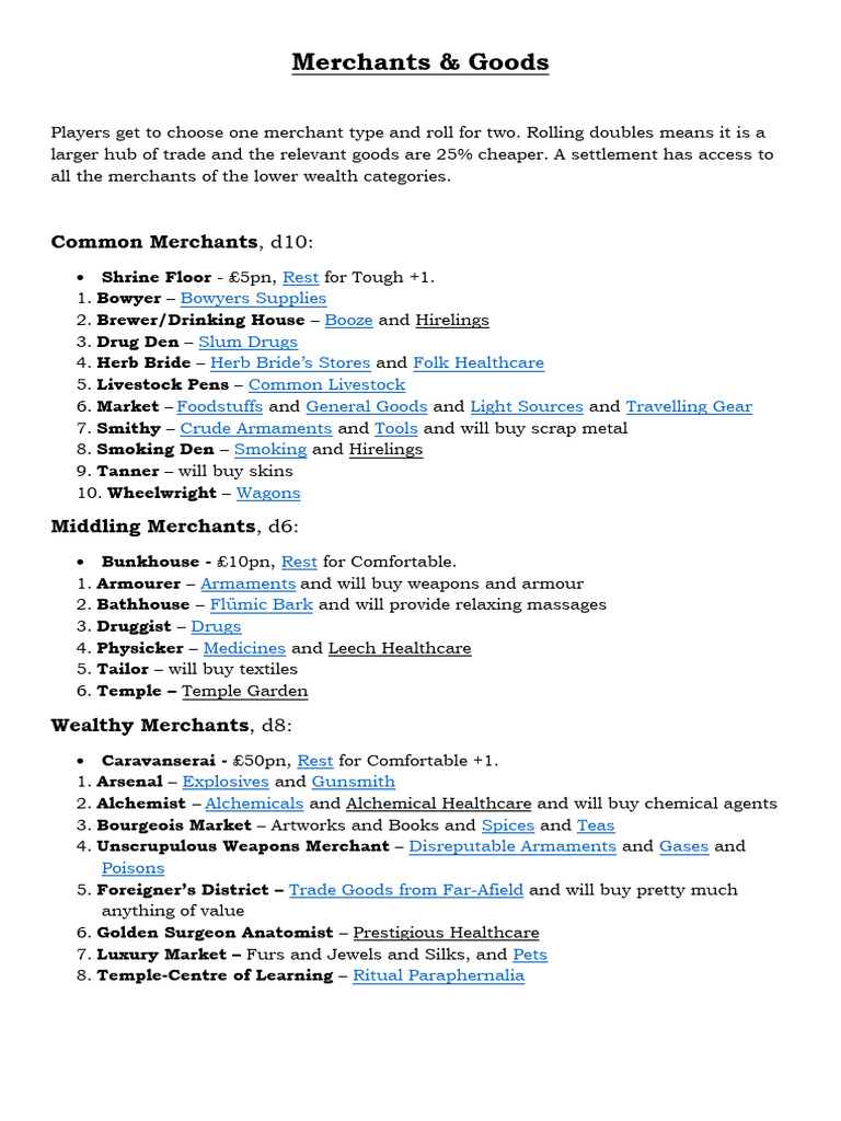Merchants & Goods | PDF | Nitric Acid | Dogs