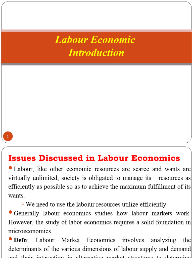Labour Chapter 1 | PDF | Labour Economics | Employment