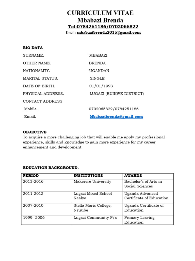 Updated CV | PDF | Teachers | Schools