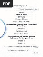 1st Sem BSC BOTANY Previous Years Question Papers | PDF