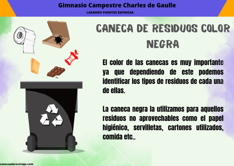 Caneca de Residuos Color Negra | PDF