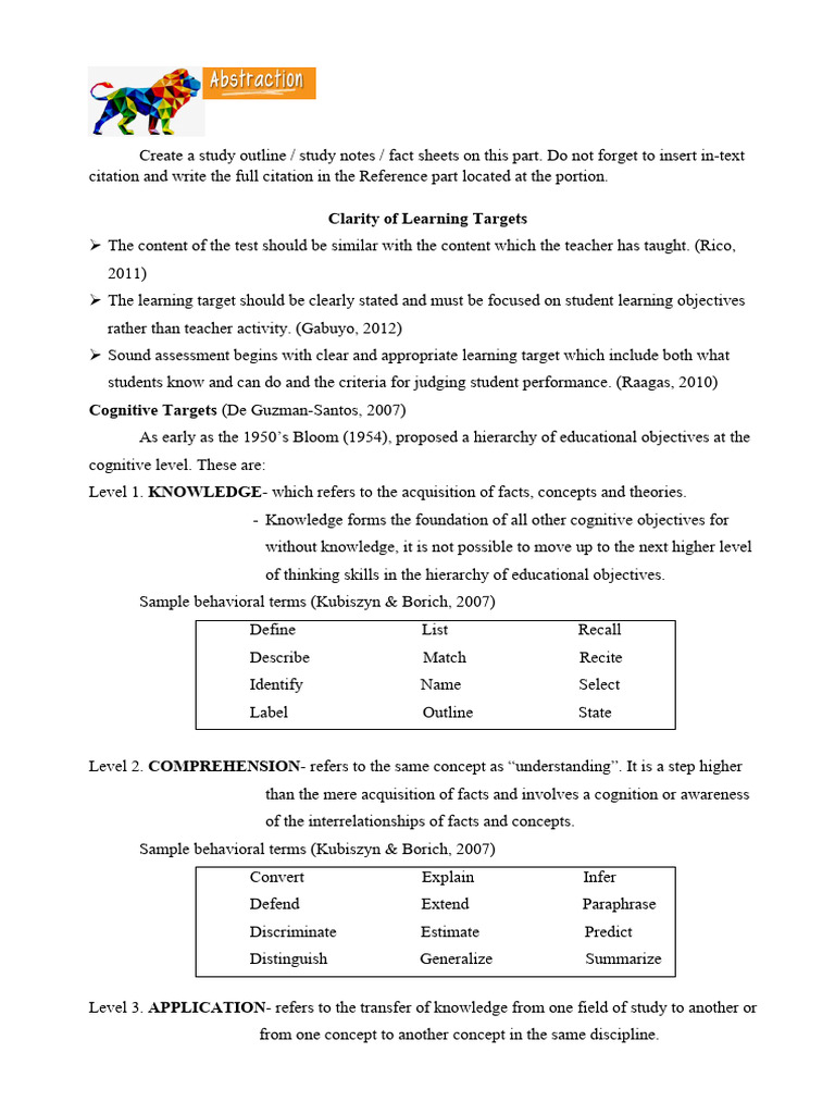 Abstraction Final 2 | PDF | Educational Assessment | Validity (Statistics)