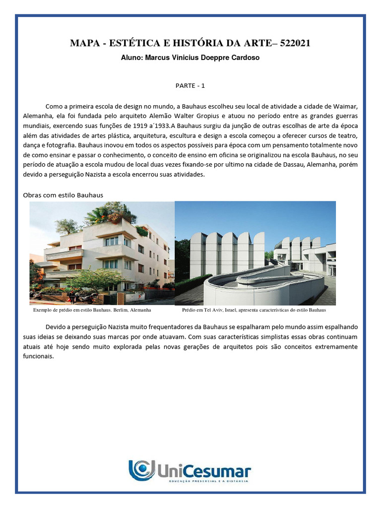 Mapa - Estética e História Da Arte | PDF