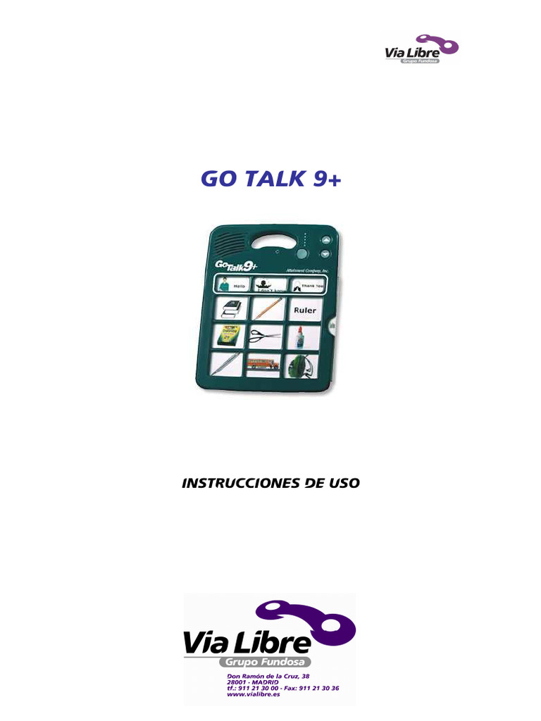 Manual Usuario Go Talk 9 | PDF | Informática