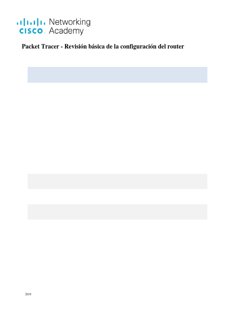 Laboratorio 2 - Configuración Básica de Router | PDF | Enrutador (Computación) | Yo Pv6