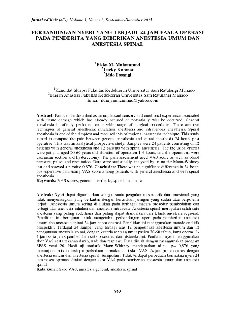 Sonnykalangi,+151 +Fiska+M+Muhammad+863-68 | PDF | Anesthesia ...