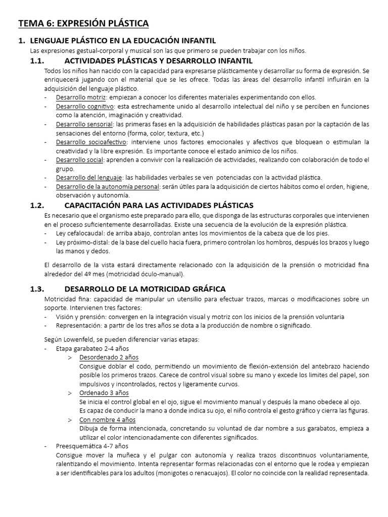 Tema 6 Expresión Plástica | PDF | Color | Pinturas