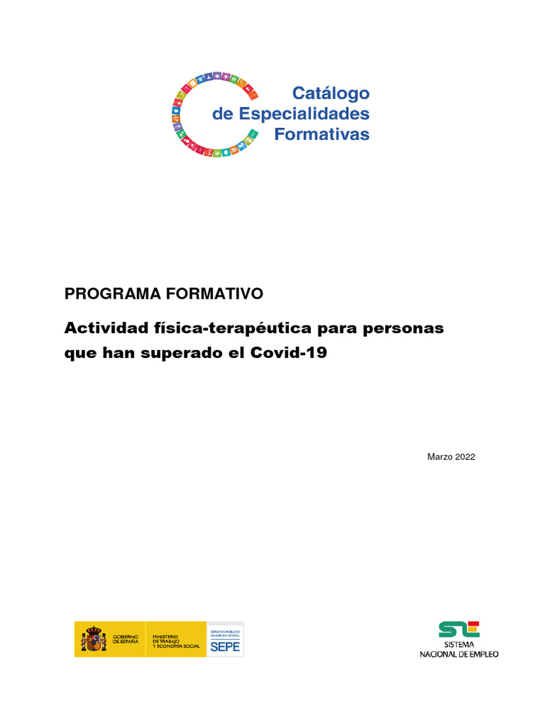 Actividad Fisica Terapeutica para Personas Que Han Superado Covid 19 | PDF