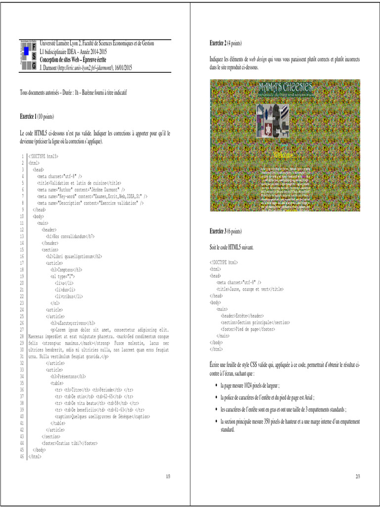 L1idea Web Ecrit1415 | PDF | Programmation web | Texte