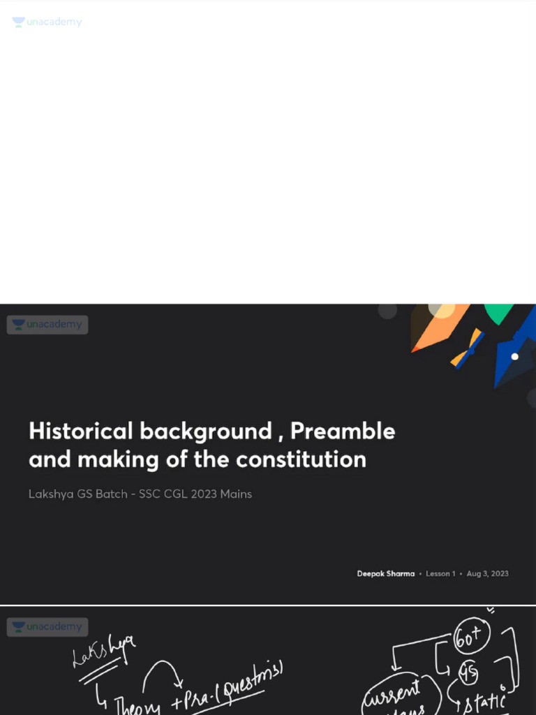 Historical Background Preamble and Making of The Constitution With Anno ...