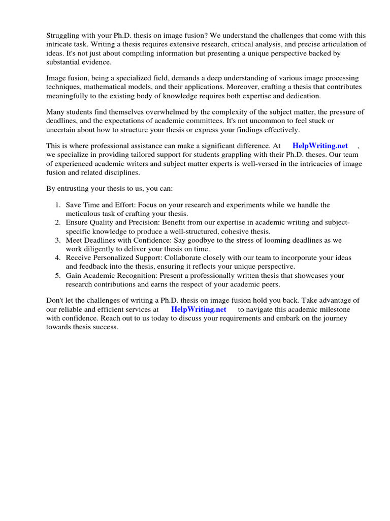 PHD Thesis On Image Fusion | PDF | Wavelet | Principal Component Analysis