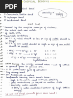 Chemical Bonding Short Notes Handwritten | PDF