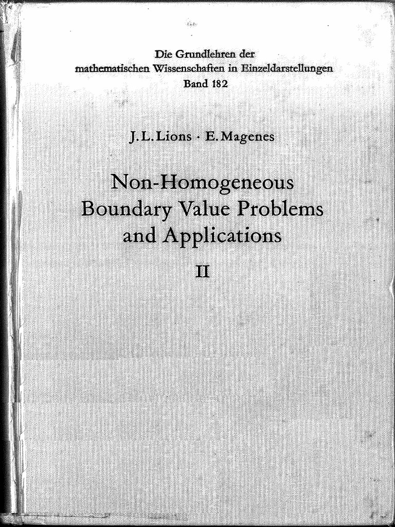 Jacques Louis Lions, Enrico Magenes, P-1. Kenneth Non-Homogeneous ...