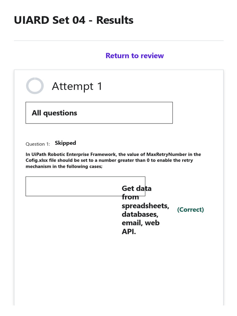 UiPath RPA Framework Exam Insights | PDF | Microsoft Excel | Control Flow