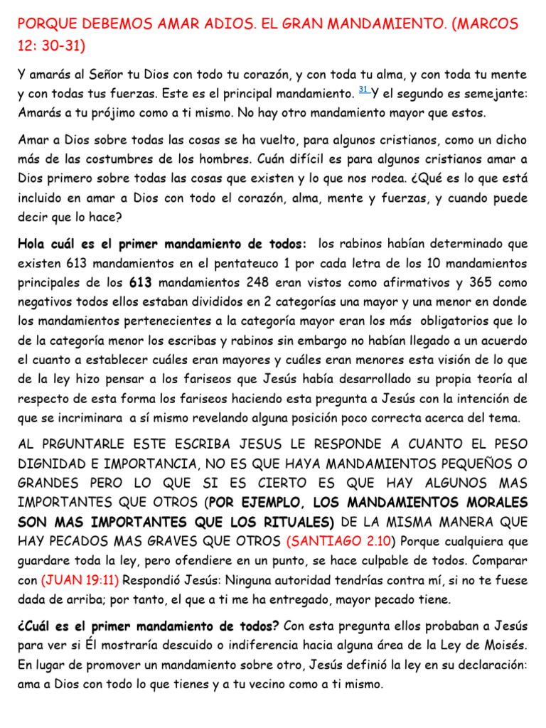 PORQUE DEBEMOS AMAR A DIOS | PDF | Amor | Creencia religiosa y doctrina