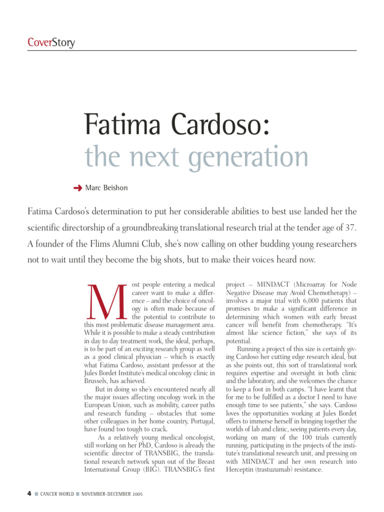 Fatima Cardoso: The Next Generation | Download Free PDF | Oncology ...