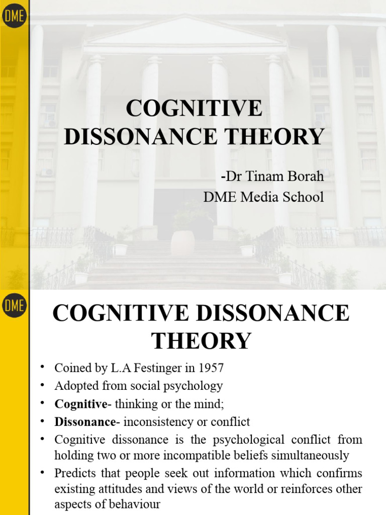 Cognitive Dissonance Theory | PDF
