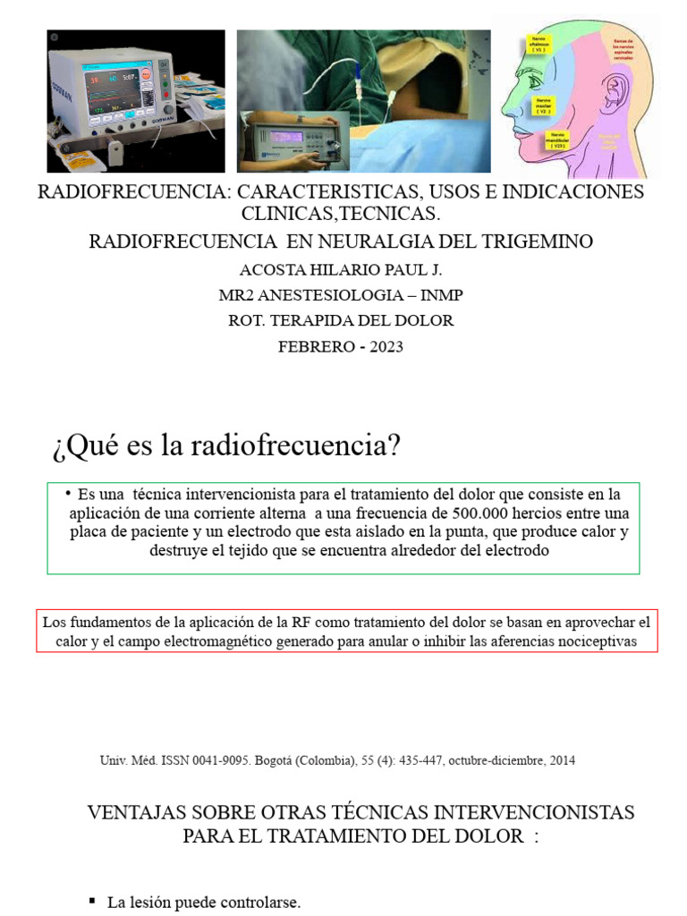 RADIOFRECUENCIA | PDF | Frecuencia de radio | Medicina CLINICA