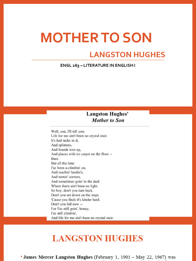 Mother To Son | PDF | Harlem Renaissance