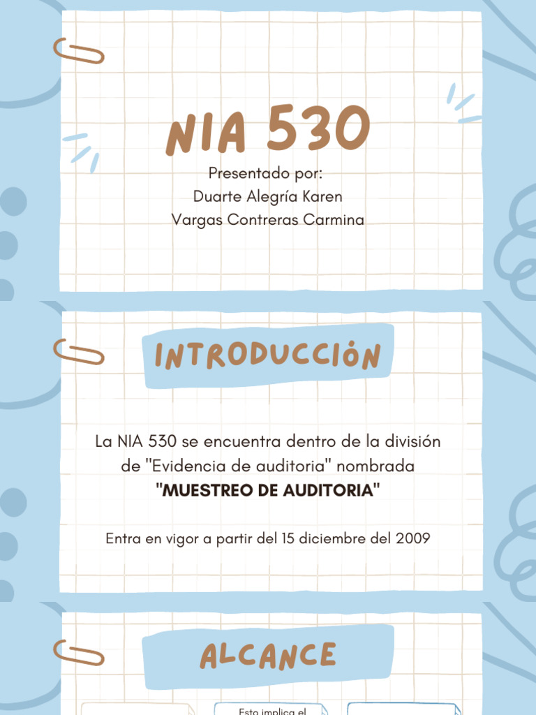 Nia 530 | PDF | Muestreo (Estadísticas) | Estadísticas