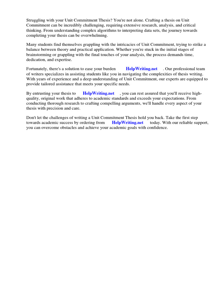 Unit Commitment Thesis | PDF | Mathematical Optimization