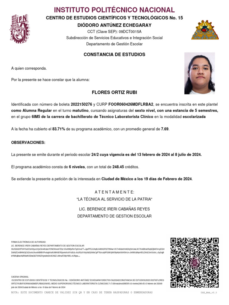 Constancia de Estudios 2024-02-19 | PDF