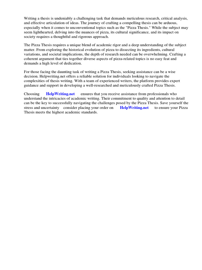 Pizza Thesis | Download Free PDF | Pizza | Creative Commons License
