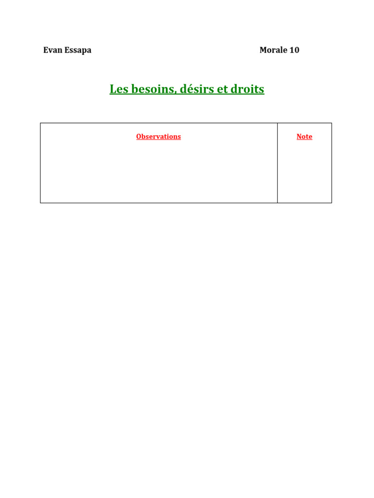 Besoins, désirs et tolérance humaine | PDF | Sciences sociales ...
