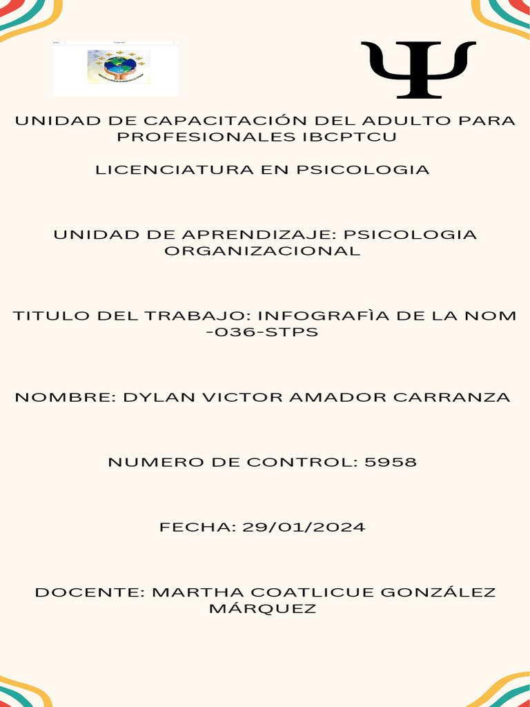 iNFOGRAFÌA DE LA NOM - 036-STPS | PDF