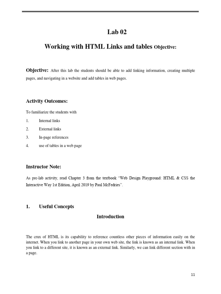 HTML Linking and Table Practices | PDF | Hyperlink | Html Element