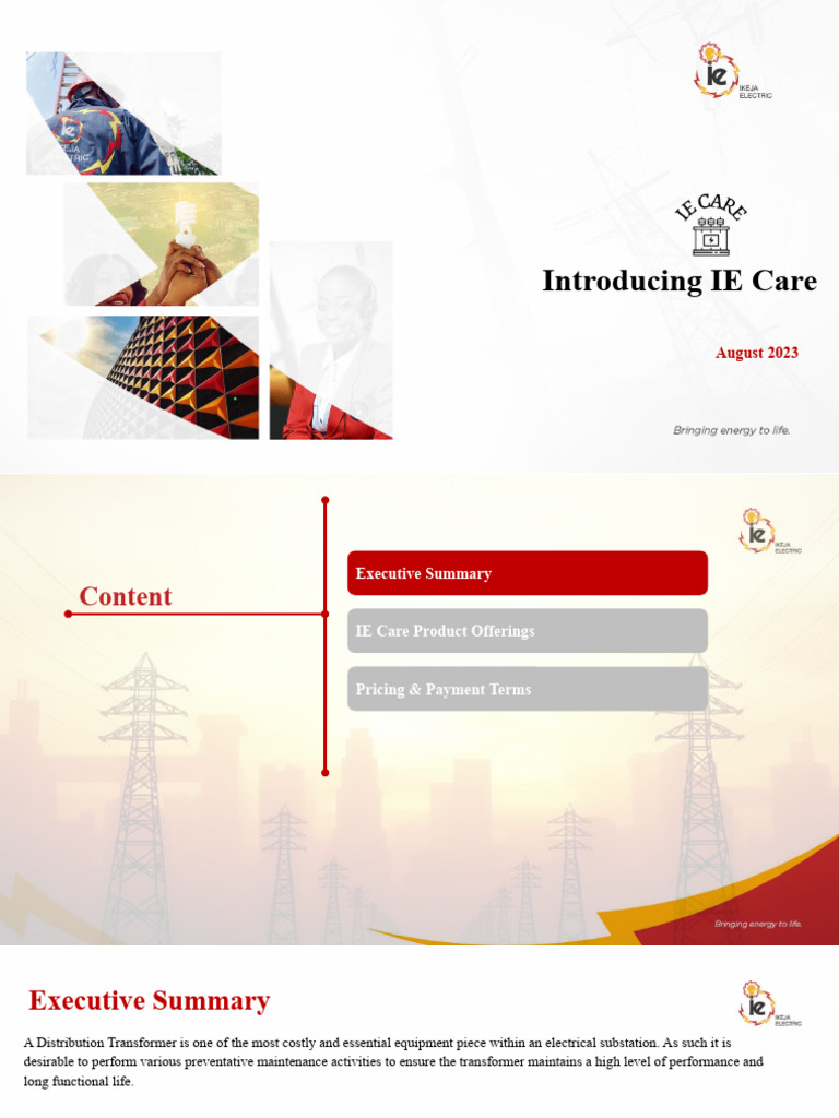 Ikedc Ie Care Presentation | PDF | Transformer | Electrical Substation