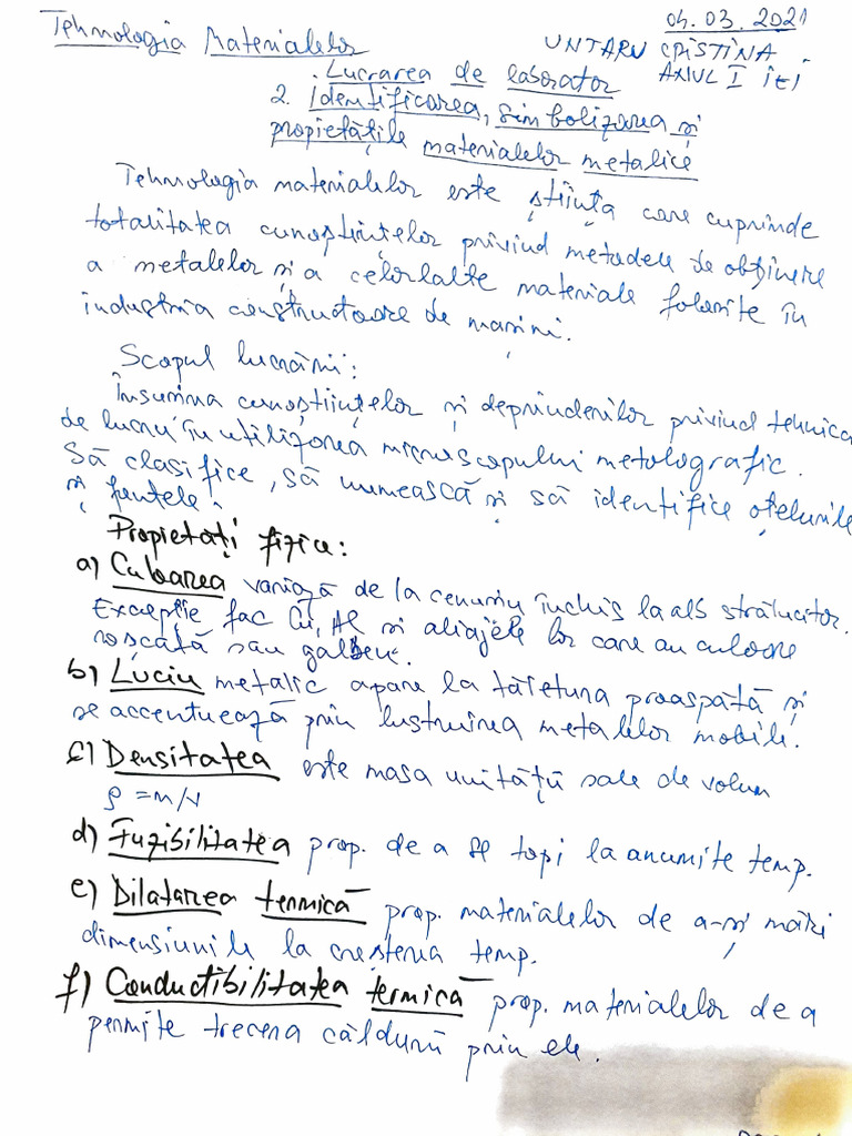 Laboratoare TM Si Mecanica | PDF